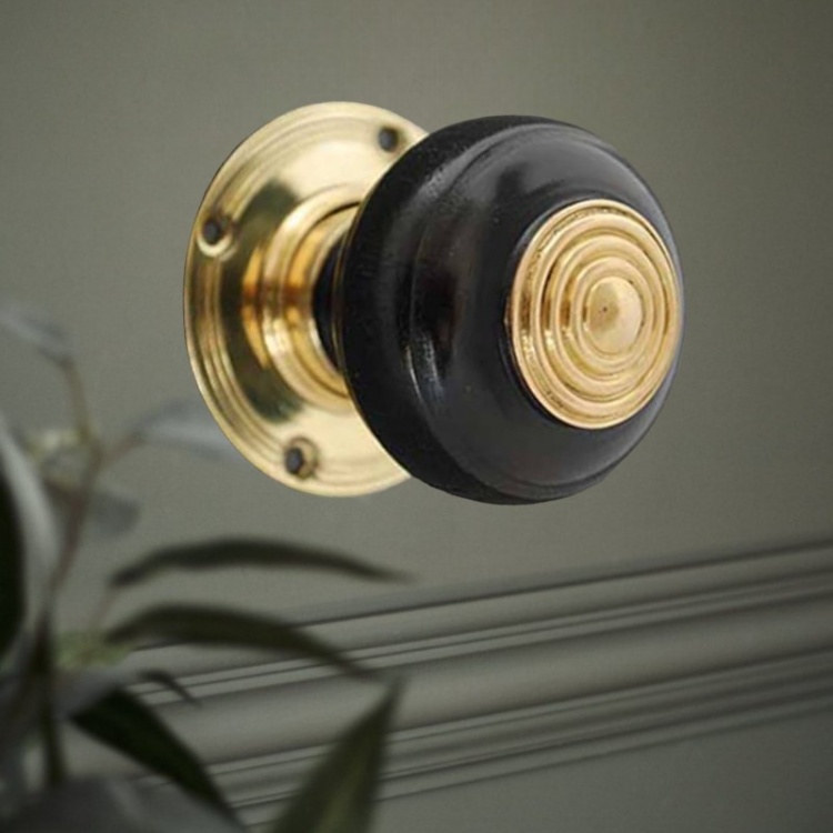 Solid Ebonised Villa Door Knob
